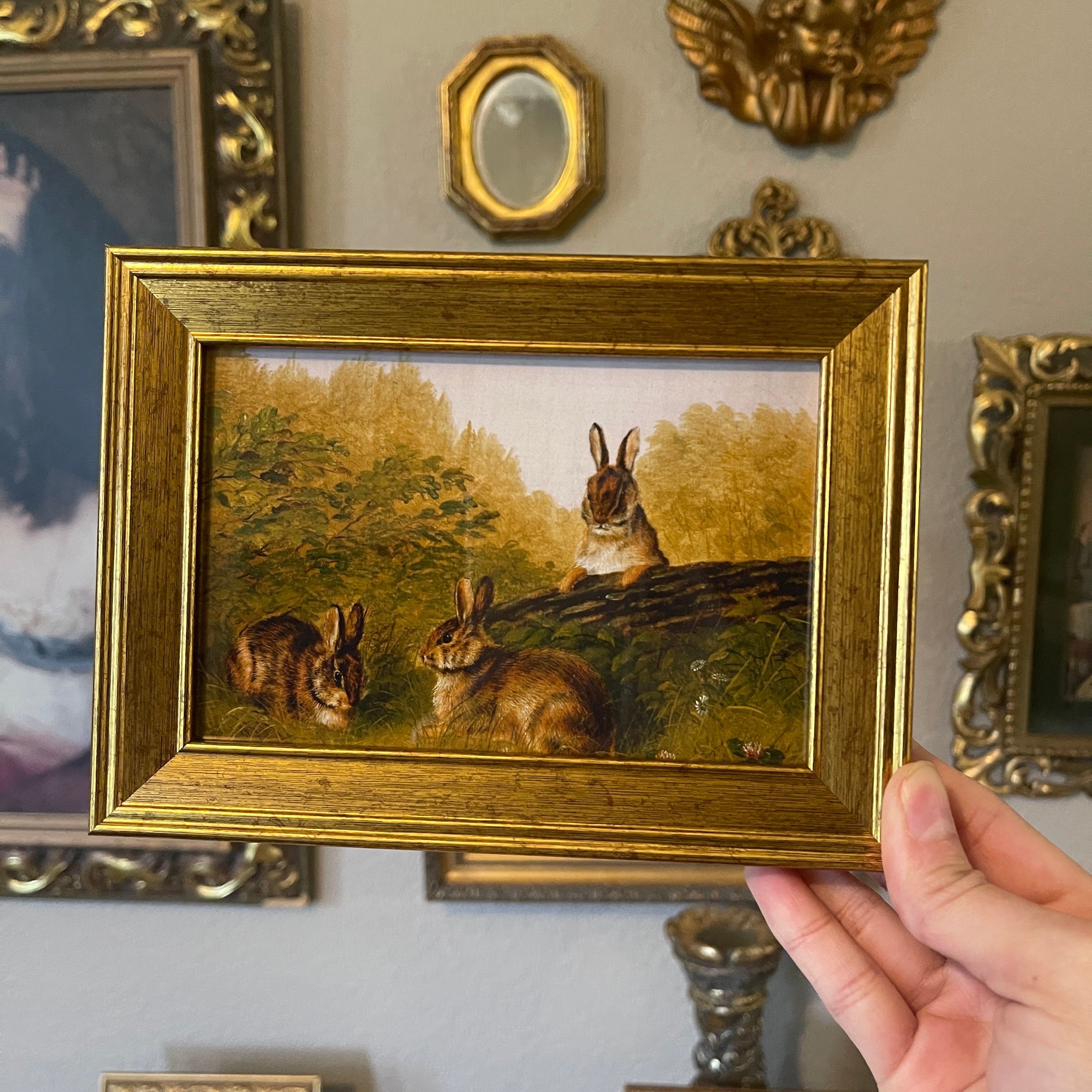 Vintage Style Bunnies Art Print – Thrift Antiques